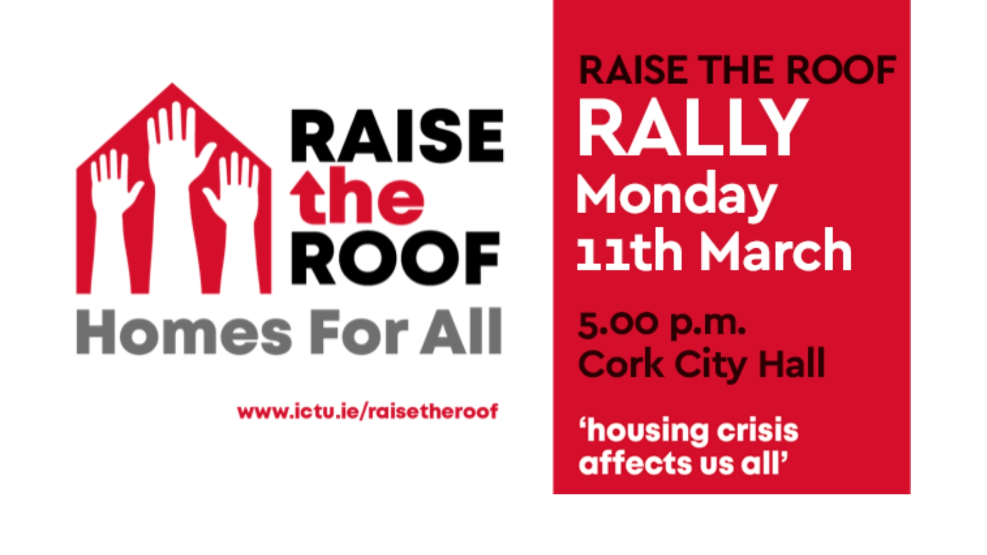 Cork members encouraged to attend Raise The Roof – Homes For All rally ...
