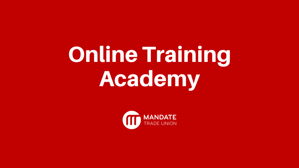 ONLINE TRAINING - Mandate Trade Union Ireland